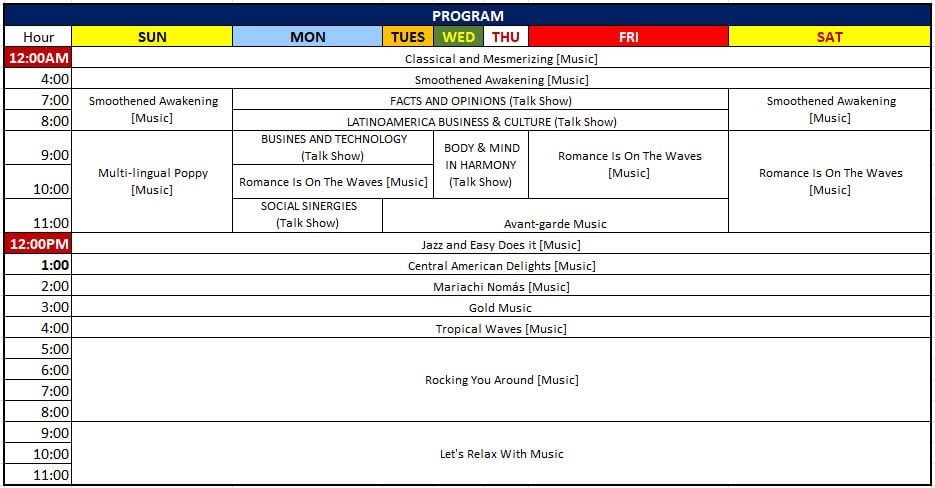 Programming - GAJ Online Radio